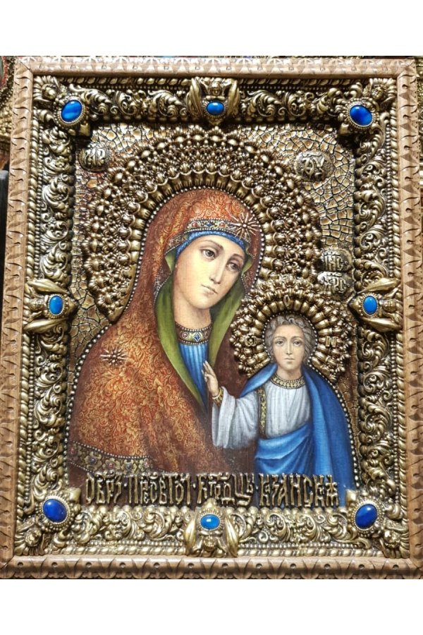 Купить Икона рукописная Казанская Божья Матерь 42*53 эксклюзивная, арт ...