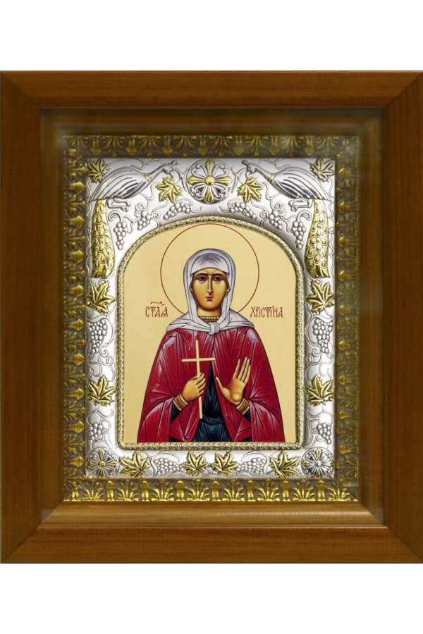 Купить Икона Кристина (Христина) мученица, 14x18 см, в деревянном киоте ...